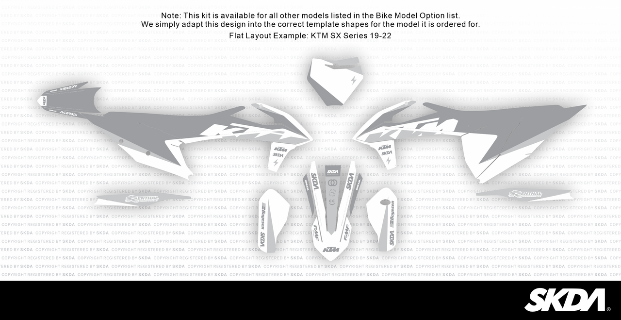 CRAFT Wht/Gry KTM Full Graphics Kit - SKDA - AU Store