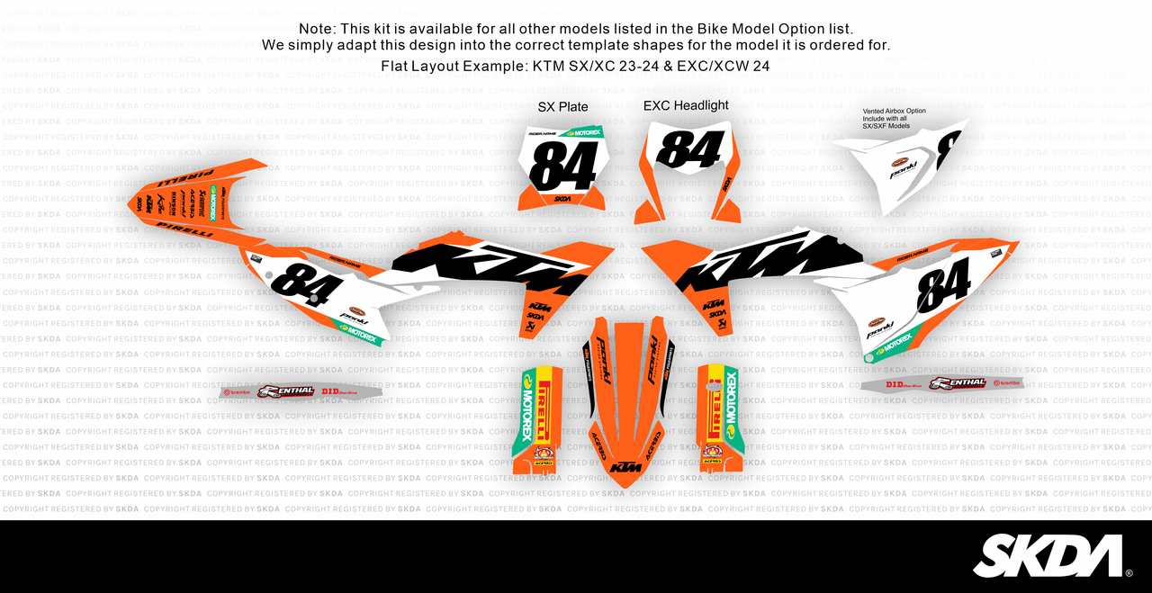 RVCE White KTM Full Graphics Kit - SKDA - AU Store
