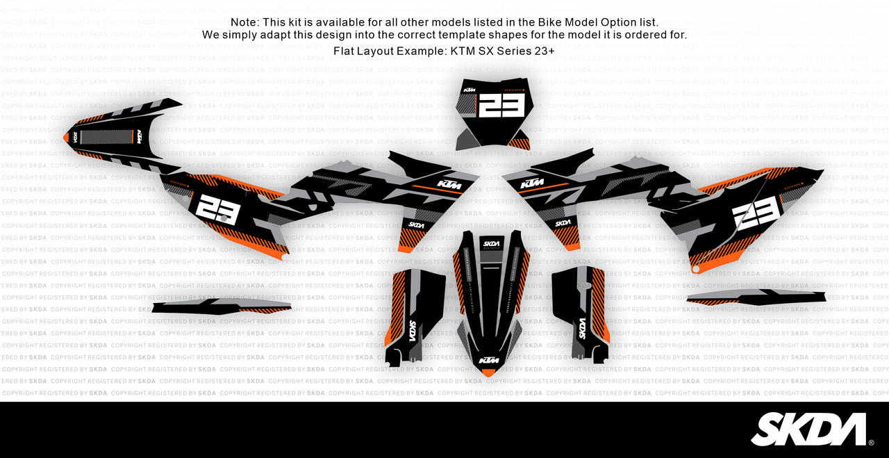 VOLT Blk/Grey KTM Full Graphics Kit - SKDA - AU Store