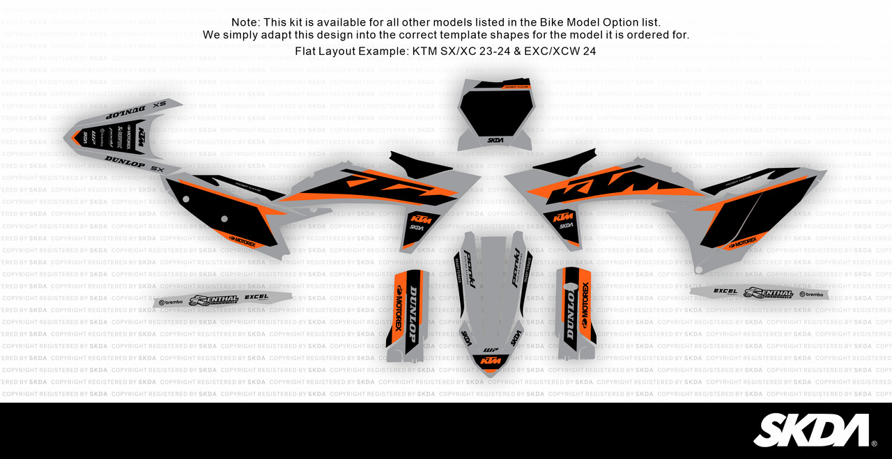 SPUR Grey KTM Full Graphics Kit - SKDA - AU Store