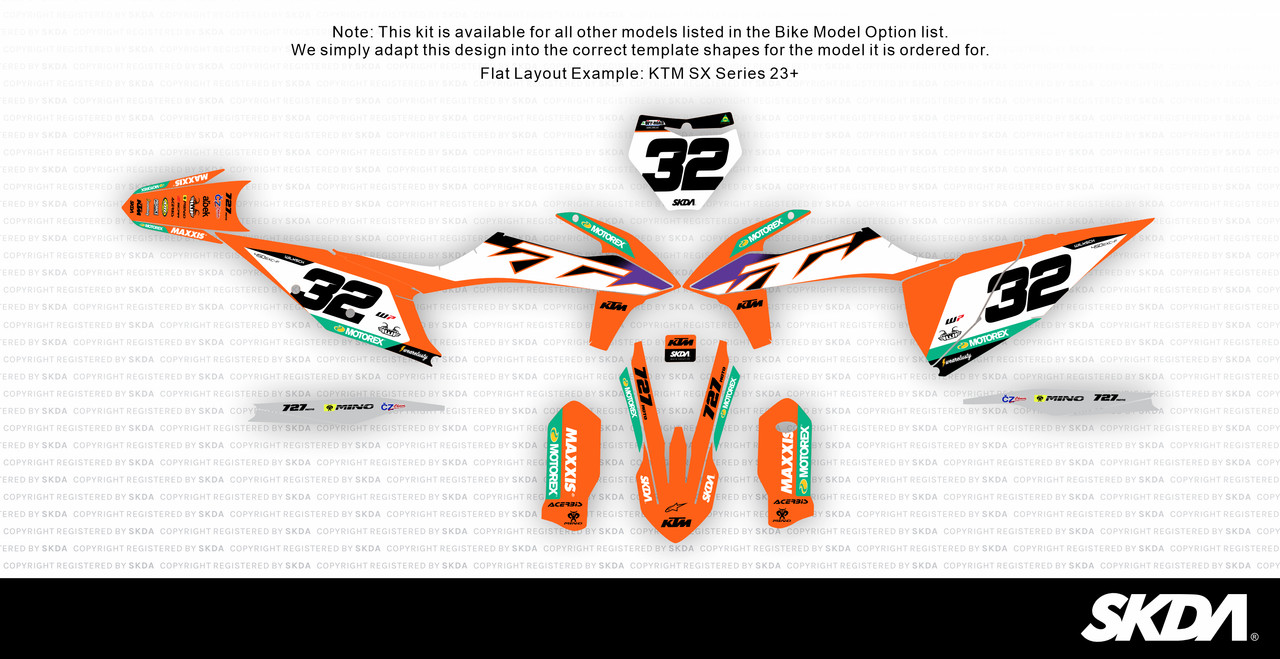 AU FACTORY KTM Full Graphics Kit - SKDA - AU Store