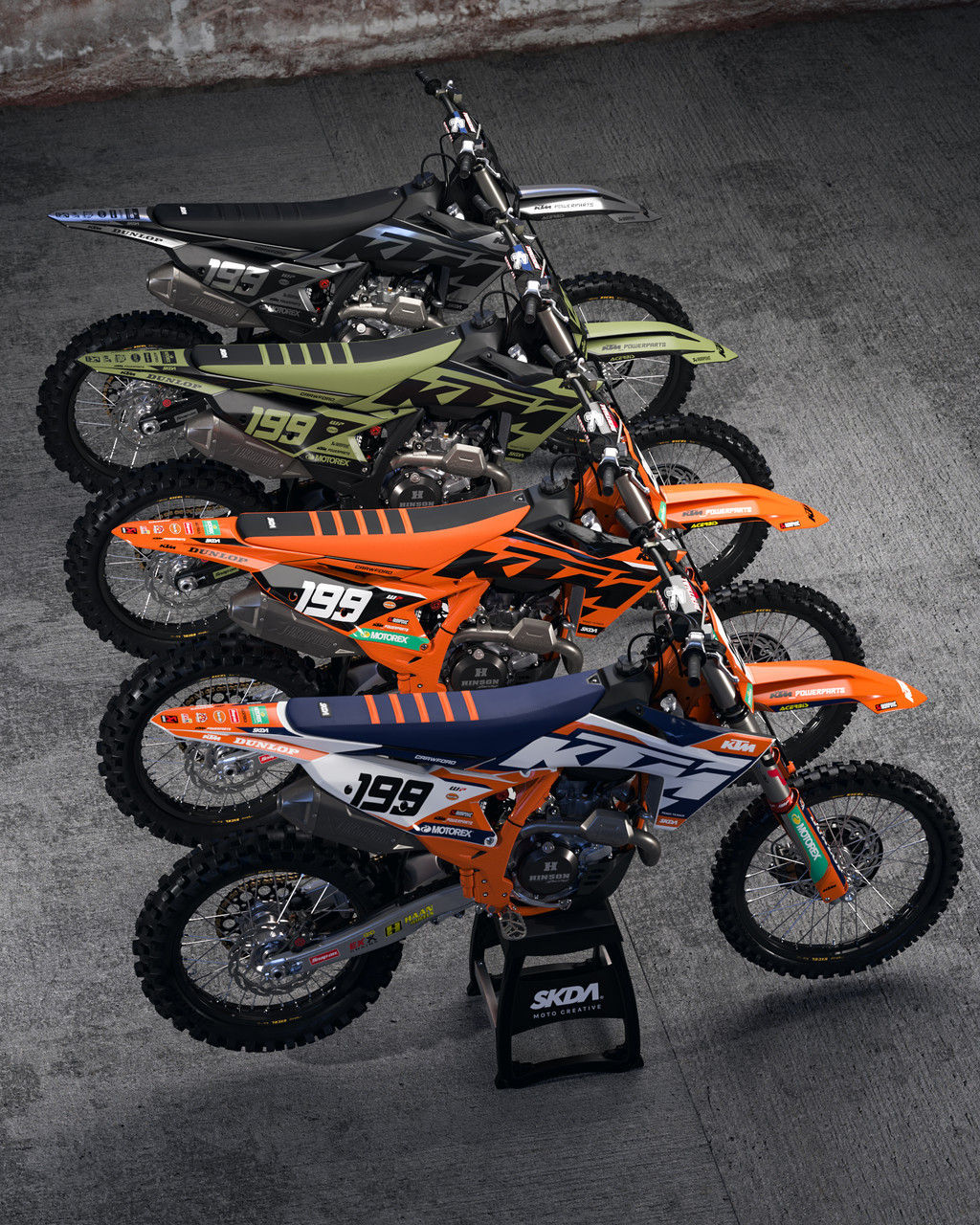VISION White KTM Full Graphics Kit - SKDA - AU Store