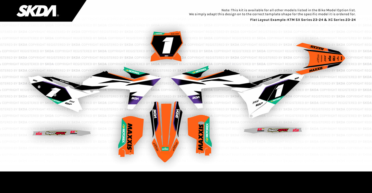 FACTS White KTM Full Graphics Kit - SKDA - AU Store