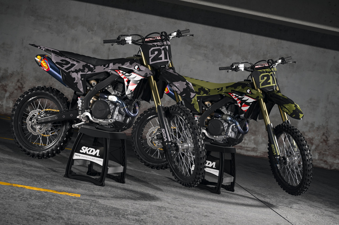 BOMBER Khaki CR/CRF Full Graphics Kit - SKDA - AU Store
