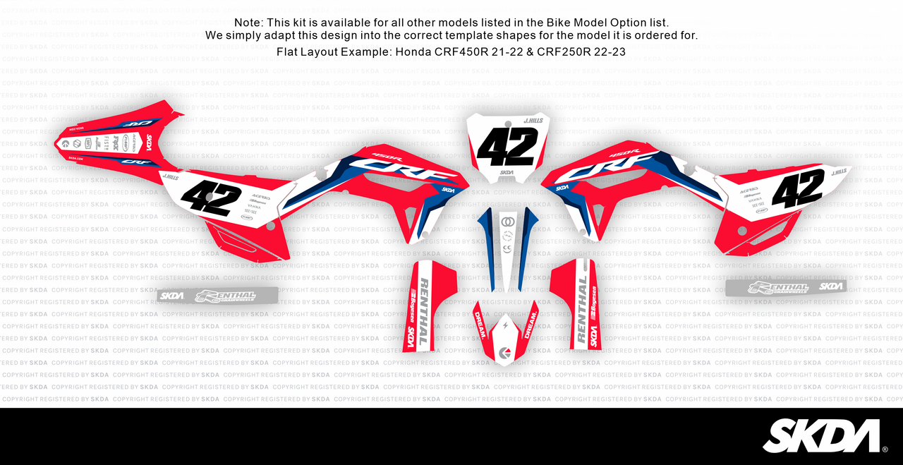 CAST Red/Blue CR/CRF Full Graphics Kit - SKDA - AU Store