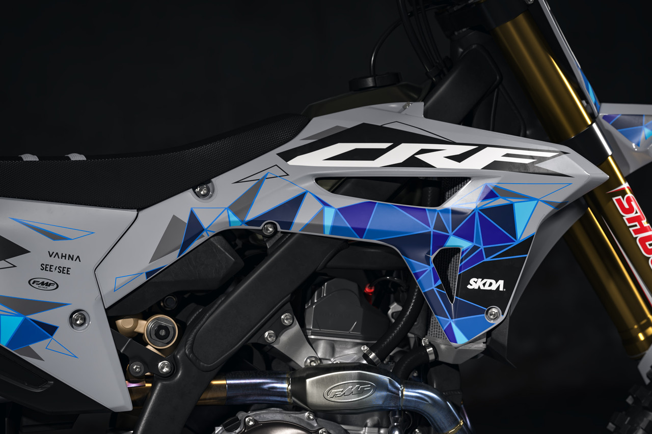 RIDGE Grey/Blue CR/CRF Full Graphics Kit - SKDA - AU Store