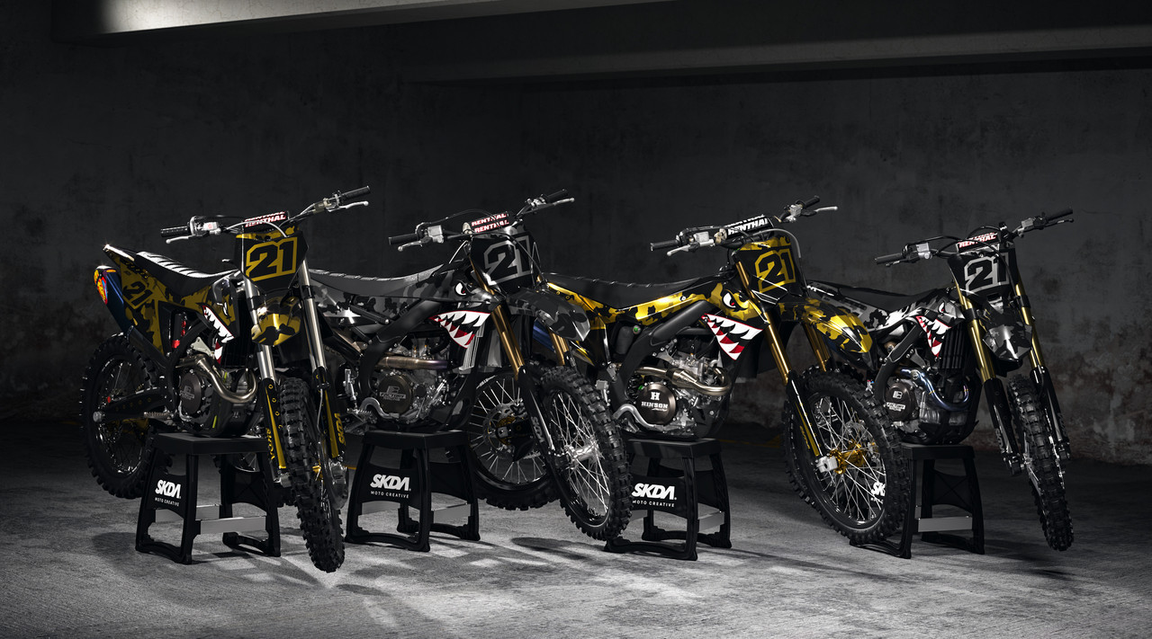 BOMBER CHROME Silver YZF/WRF Full Graphics Kit - SKDA - AU Store