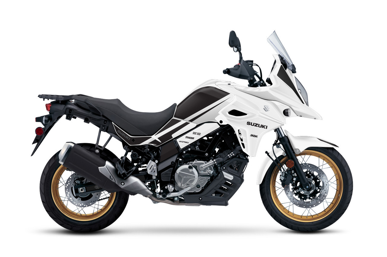 DIVIDE White V-Strom Full Graphics Kit - SKDA - AU Store