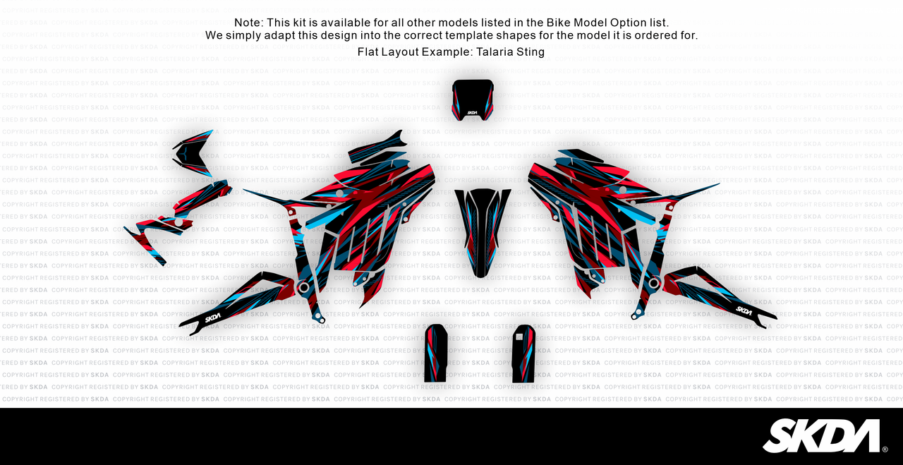 CENTRO Red Talaria Sting Full Graphics Kit - SKDA - AU Store