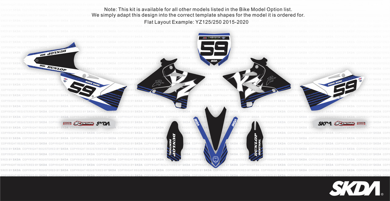 BEAST Blue YZ Full Graphics Kit - SKDA - AU Store