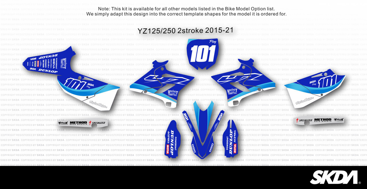 STRIPE Blue YZ Full Graphics Kit