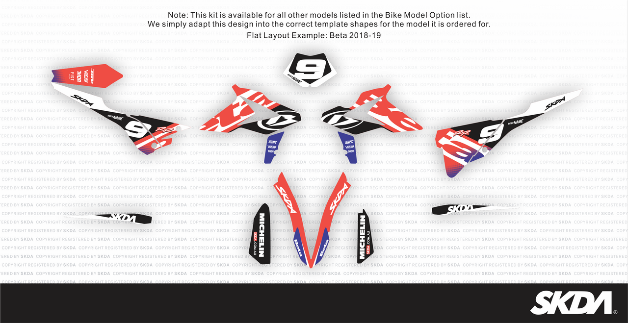 ARCH Blue Beta Full Graphics Kit - SKDA - AU Store