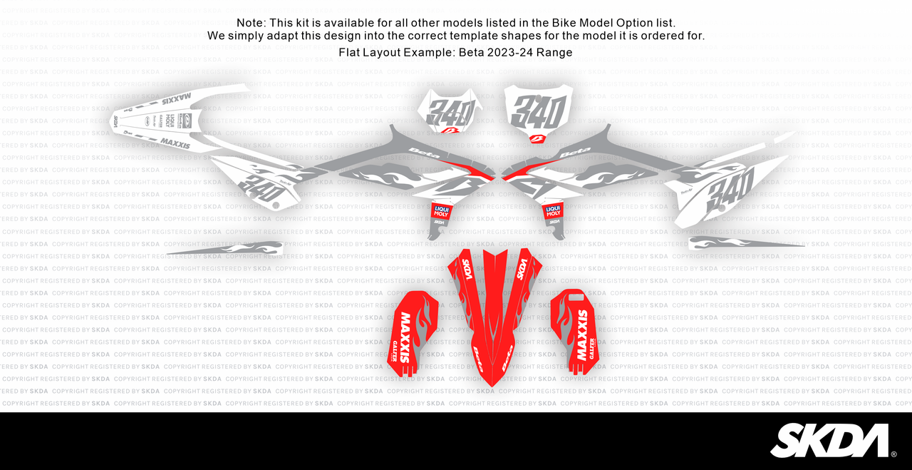 DUDE Gry/Wht Beta Full Graphics Kit - SKDA - AU Store