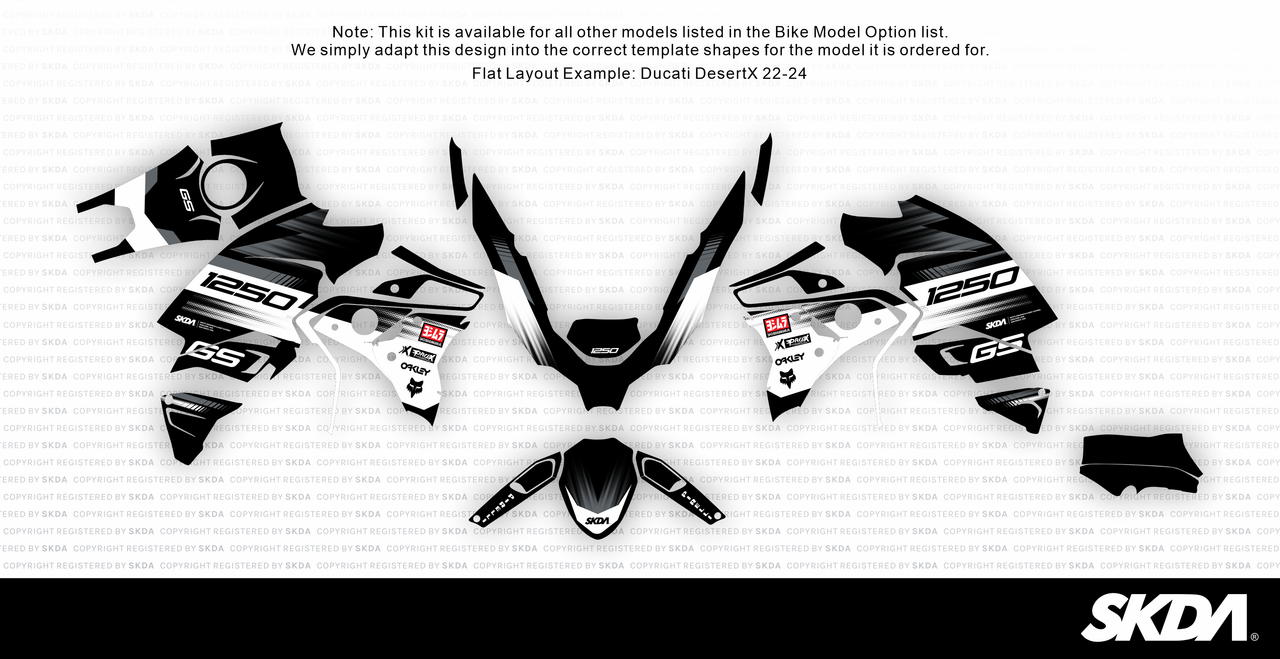 BMW GS Full Graphics Kit - SKDA Moto Creative