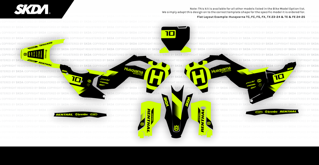 OVERTHROW NEON Husqvarna Full Graphics Kit - SKDA - AU Store
