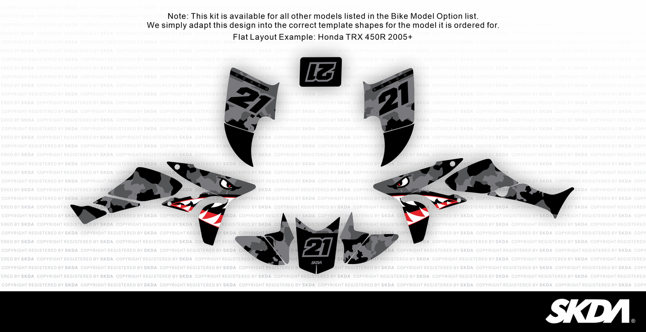 BOMBER Black Honda ATV Full Graphics Kit - SKDA - AU Store
