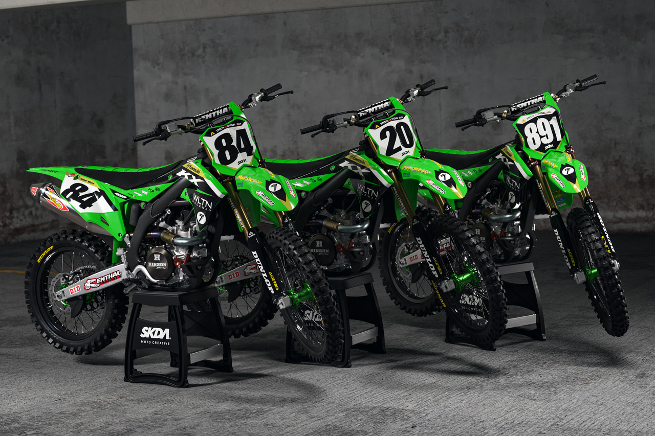 Kawasaki KX/KXF Graphics Kit - by SK Designs Australia