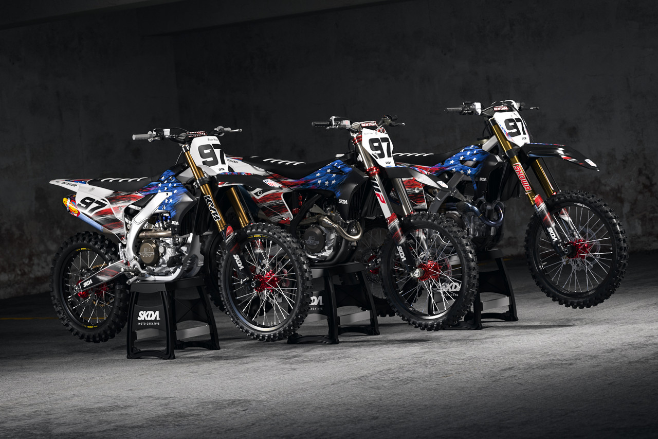 Kawasaki KX/KXF Graphics Kit - by SK Designs Australia