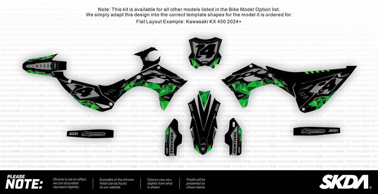 RIDGE CHROME KX/KXF Full Graphics Kit - SKDA - AU Store