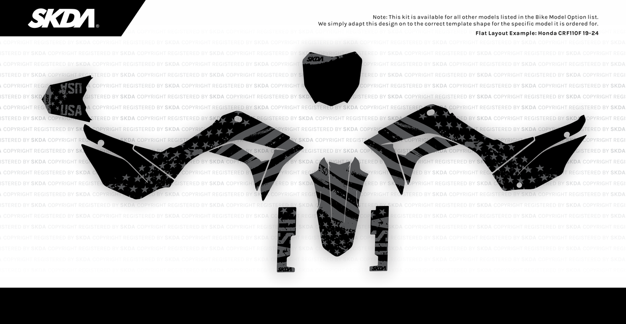 Honda Mini Bike Full Graphics Kit - by SKDA Moto Creative.