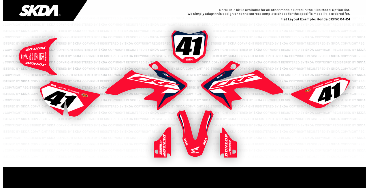 Honda Mini Bike Full Graphics Kit - by SKDA Moto Creative.