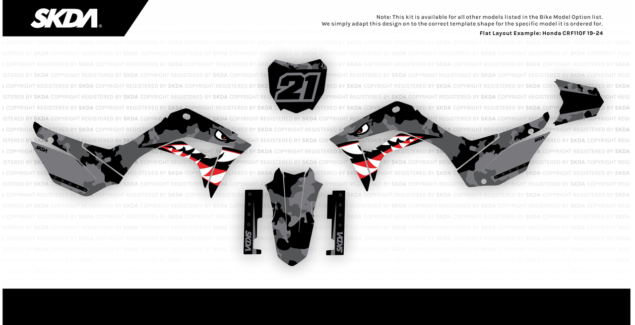 Honda Mini Bike Full Graphics Kit - by SKDA Moto Creative.