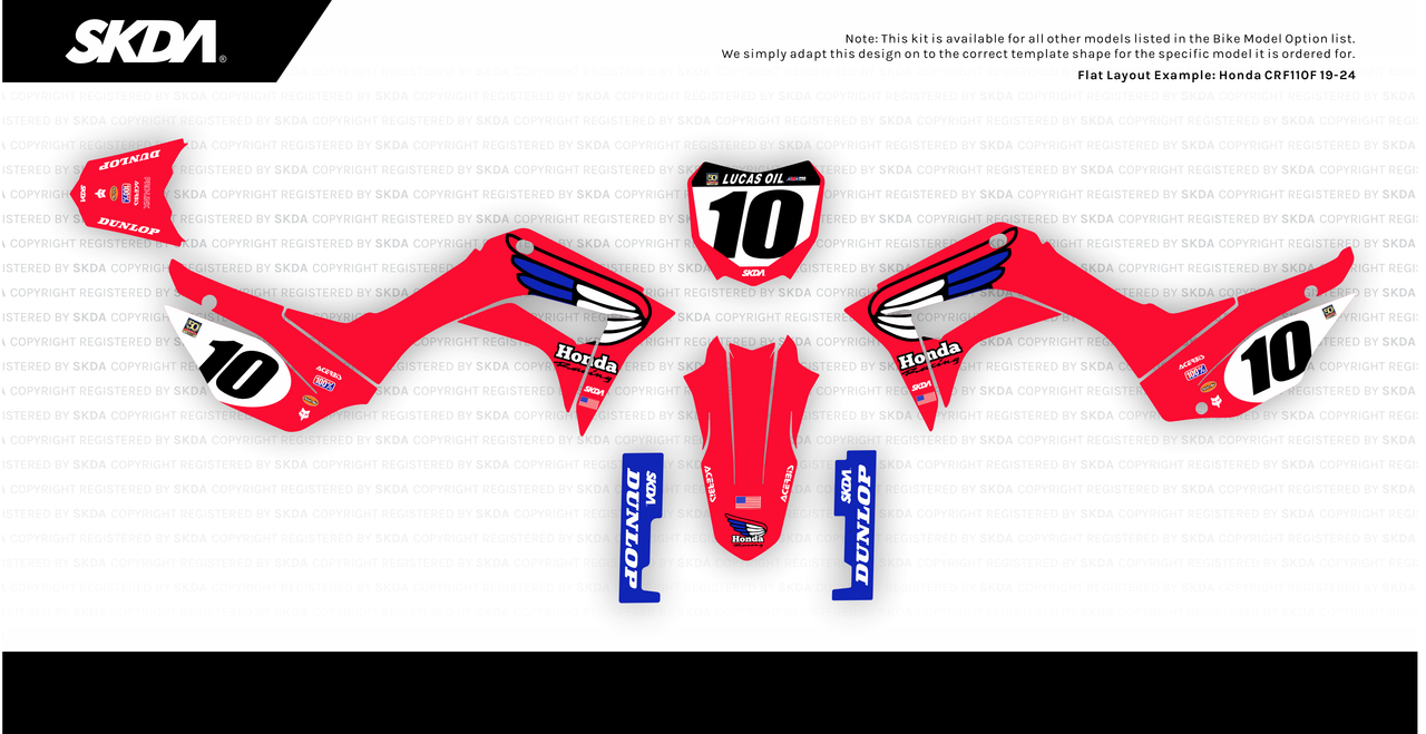 Honda Mini Bike Full Graphics Kit - by SKDA Moto Creative.