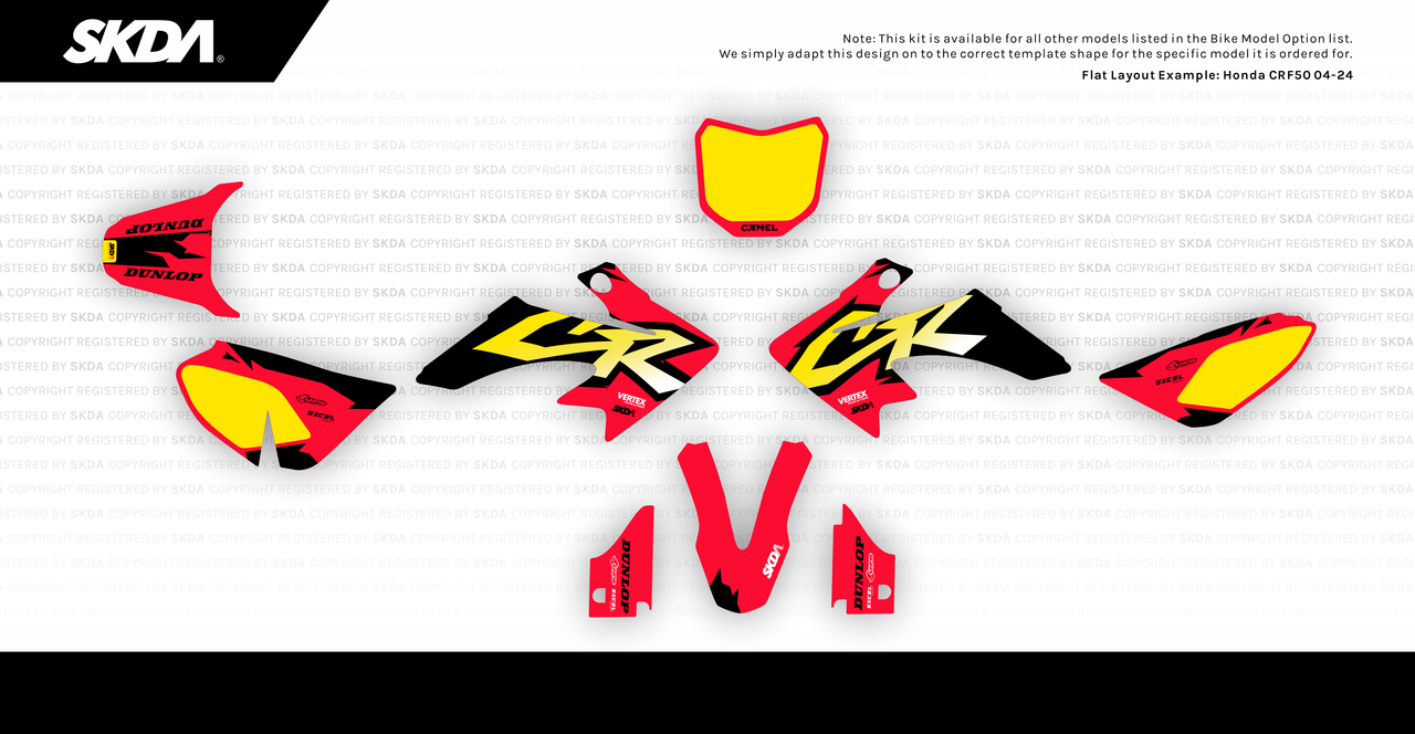Honda Mini Bike Full Graphics Kit - by SKDA Moto Creative.