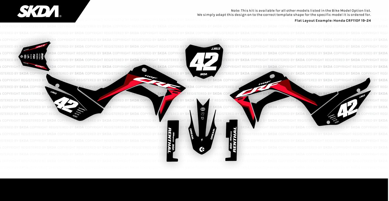 Honda Mini Bike Full Graphics Kit - by SKDA Moto Creative.
