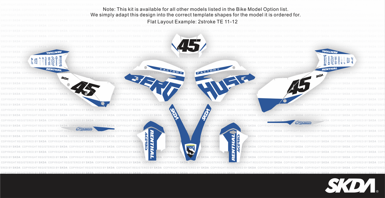 ELEMENT White Husaberg Full Graphics Kit - SKDA - AU Store