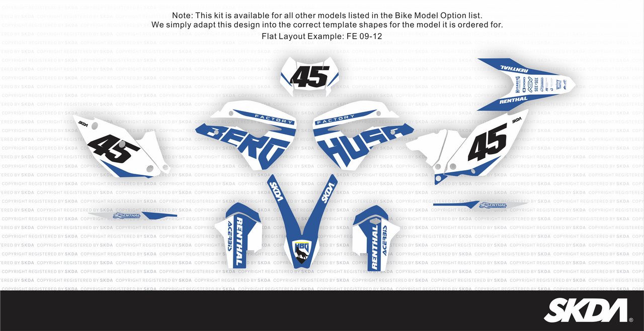 ELEMENT White Husaberg Full Graphics Kit - SKDA - AU Store