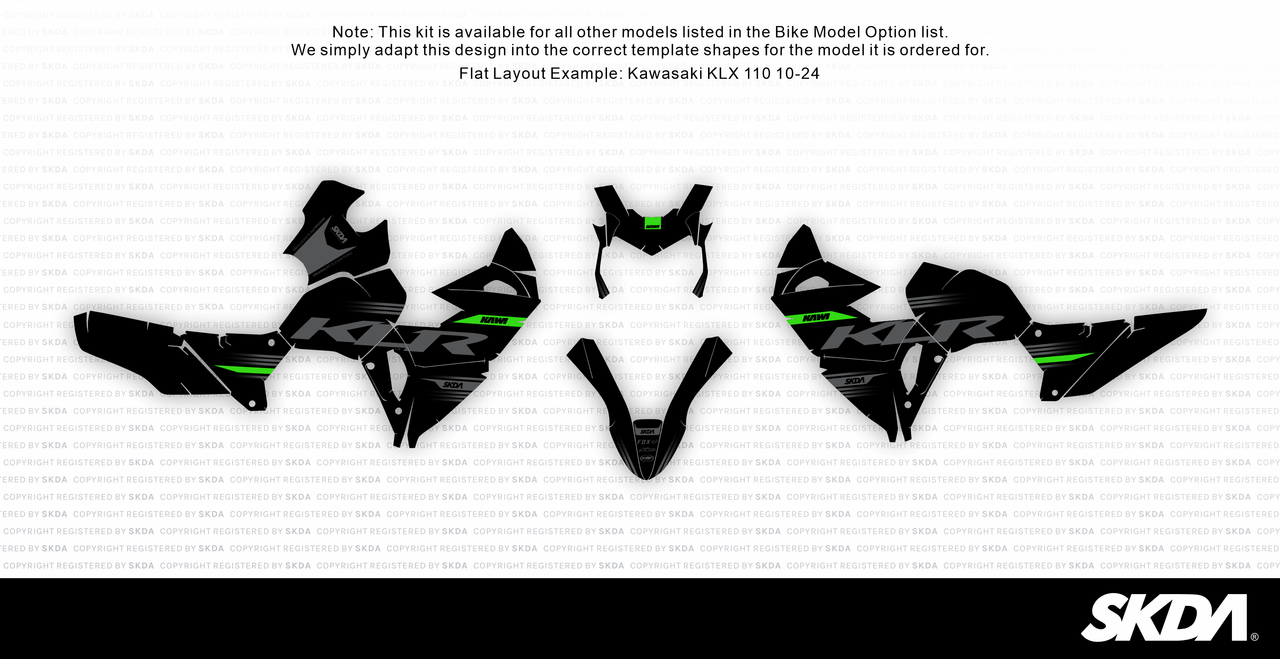 SMOKE Black KLR Full Graphics Kit - SKDA - AU Store