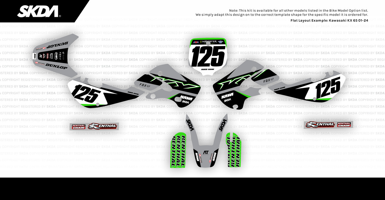 Kawasaki Mini Bike Full Graphics Kits - SKDA Moto Creative