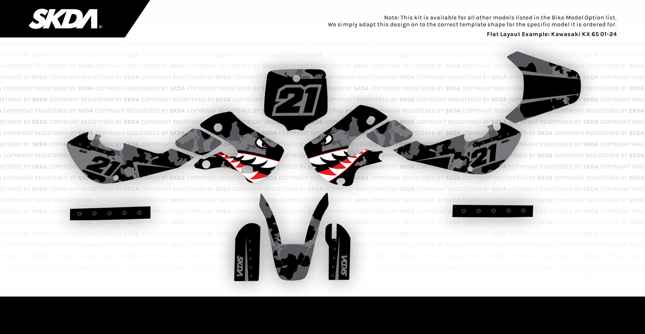 Kawasaki Mini Bike Full Graphics Kits - SKDA Moto Creative
