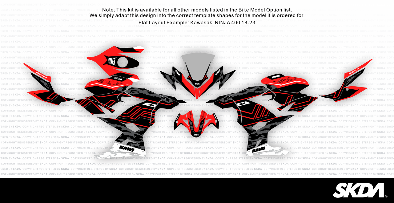 Kawasaki Ninja Graphics Kit - by SKDA