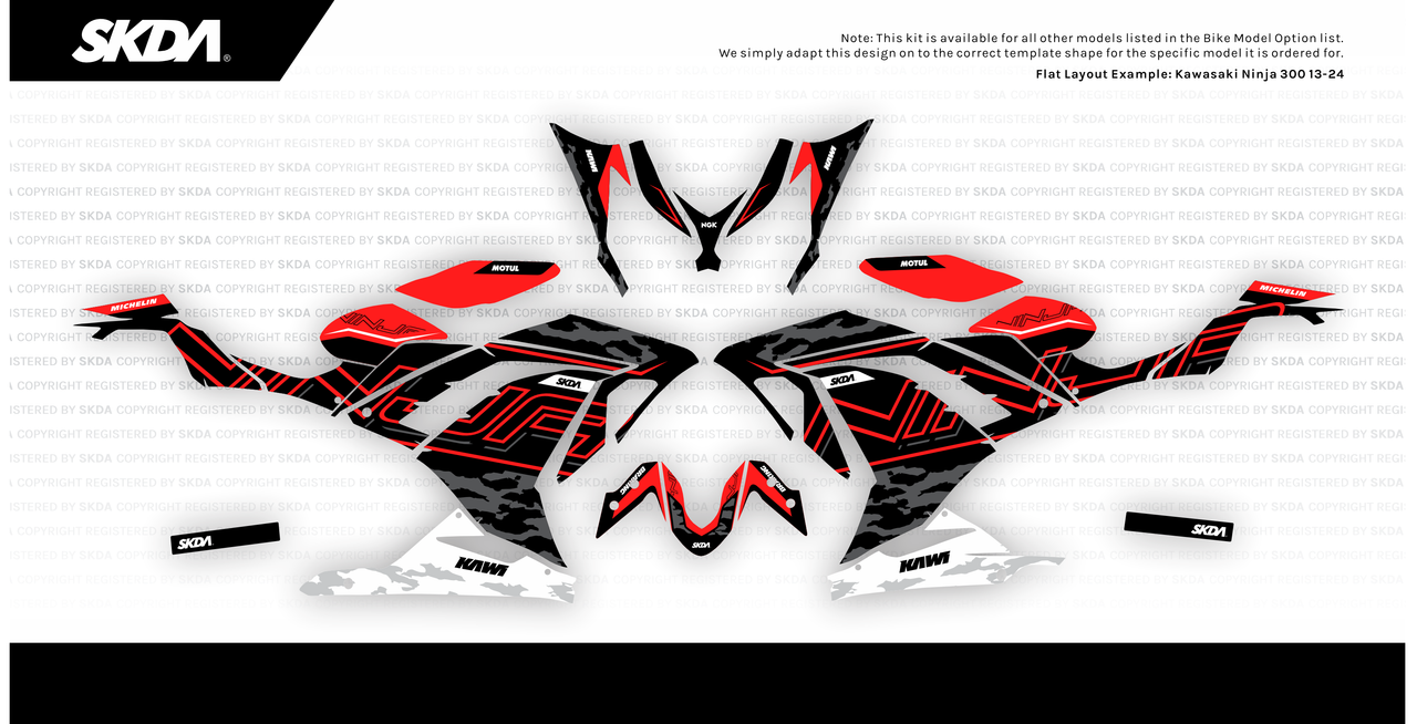 Kawasaki Ninja Graphics Kit - by SKDA