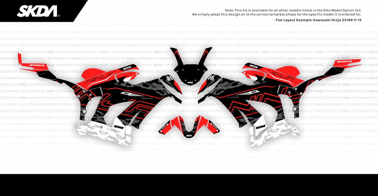 Kawasaki Ninja Graphics Kit - by SKDA