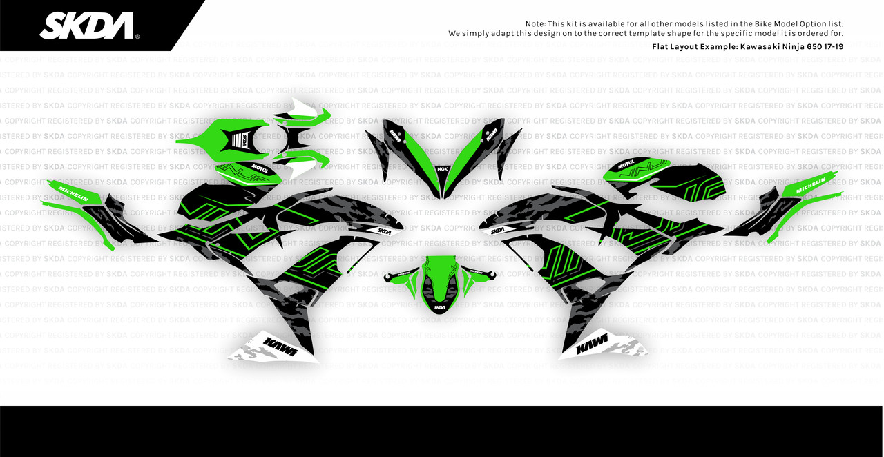 Kawasaki Ninja Graphics Kit - by SKDA