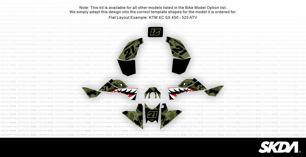 BOMBER Khaki KTM ATV Full Graphics Kit - SKDA - AU Store