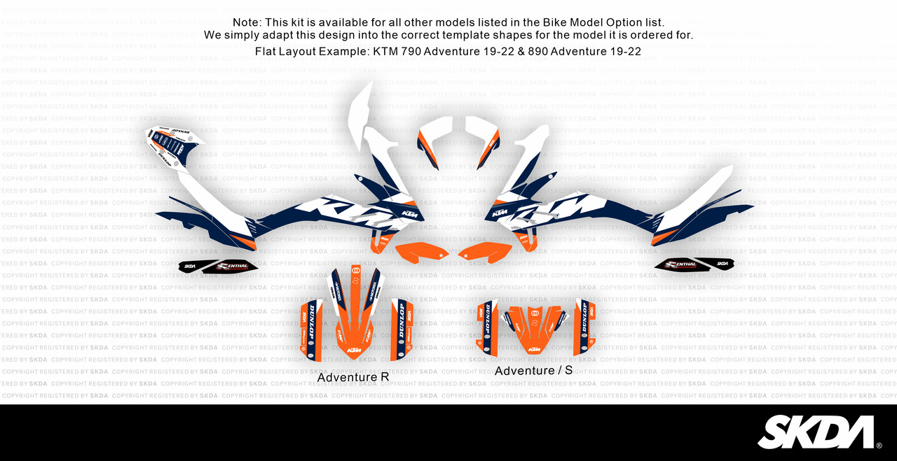 CENTRALIZE White KTM ADV Full Graphics Kit - SKDA - AU Store