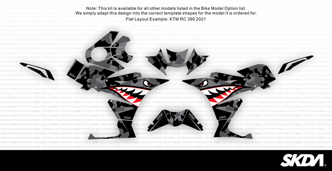 BOMBER Black KTM RC Full Graphics Kit - SKDA - AU Store
