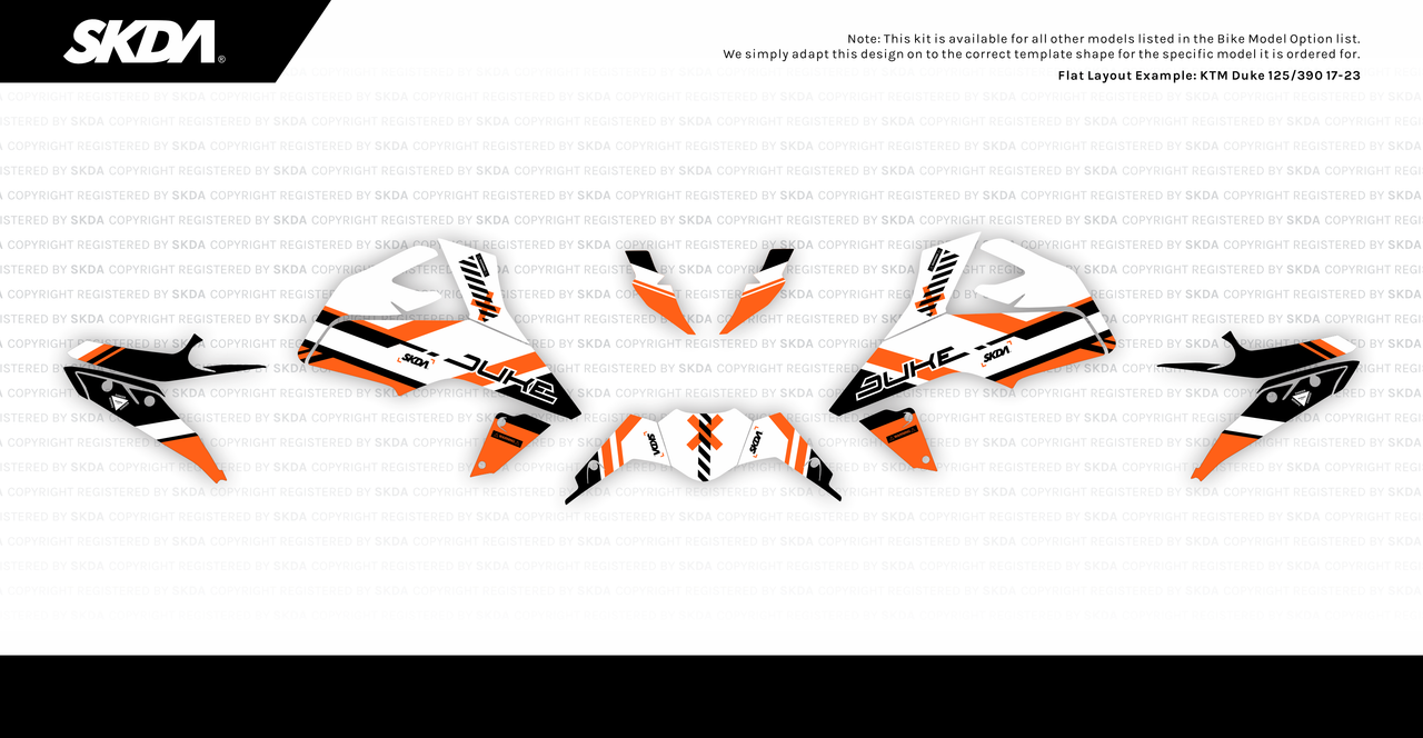 WARFARE White KTM Duke Full Graphics Kit - SKDA - AU Store