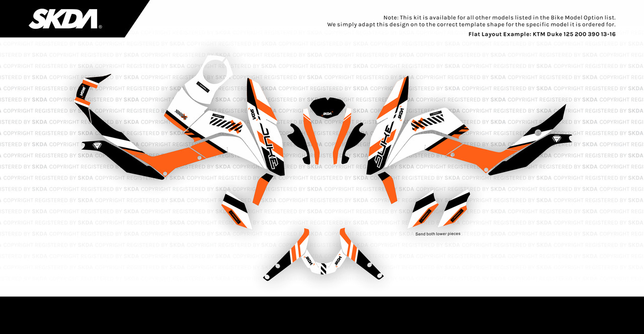 WARFARE White KTM Duke Full Graphics Kit - SKDA - AU Store