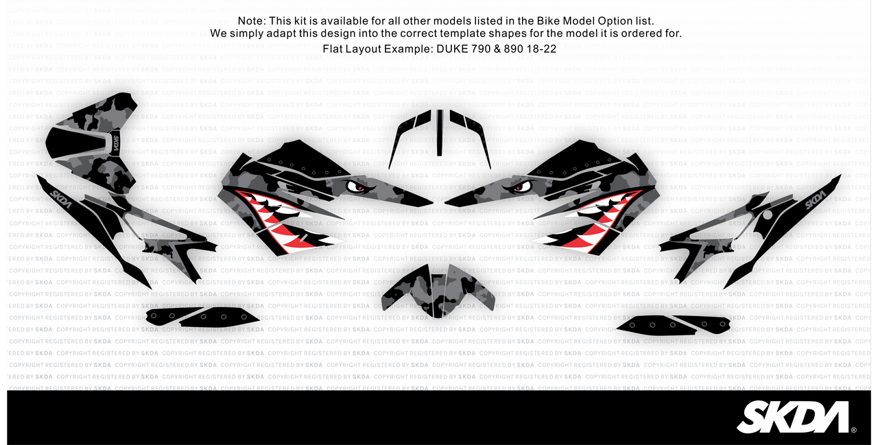 BOMBER Black KTM Duke Full Graphics Kit - SKDA - AU Store