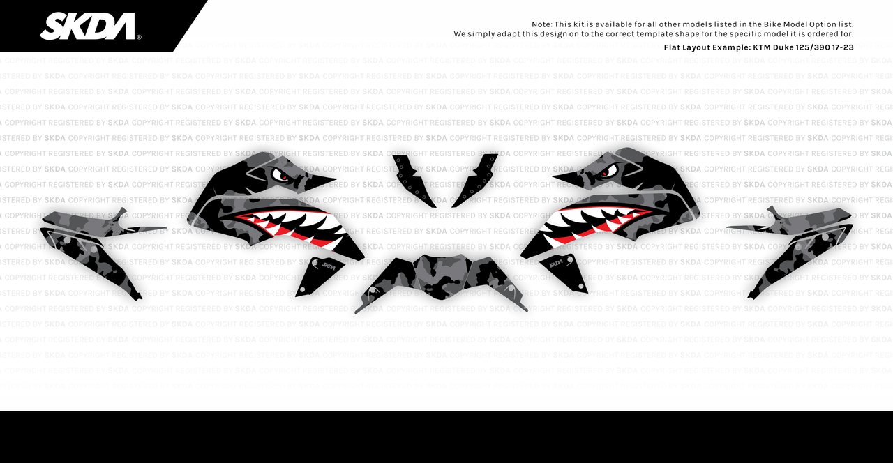 BOMBER Black KTM Duke Full Graphics Kit - SKDA - AU Store