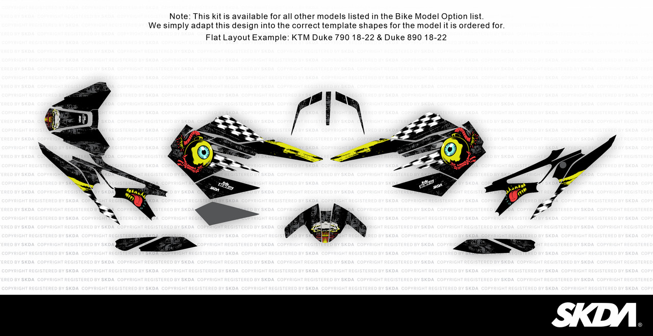ROADKILL V1 Color KTM Duke Full Graphics Kit - SKDA - AU Store