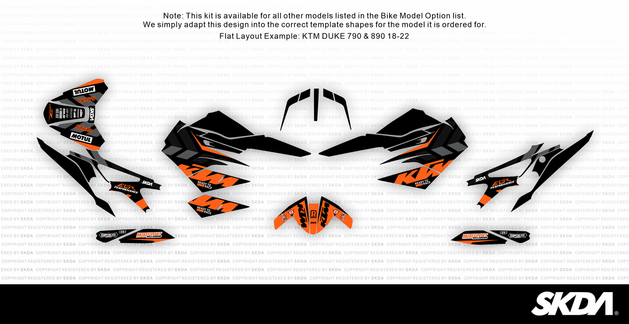 DIBRINO KTM Duke Full Graphics Kit - SKDA - AU Store