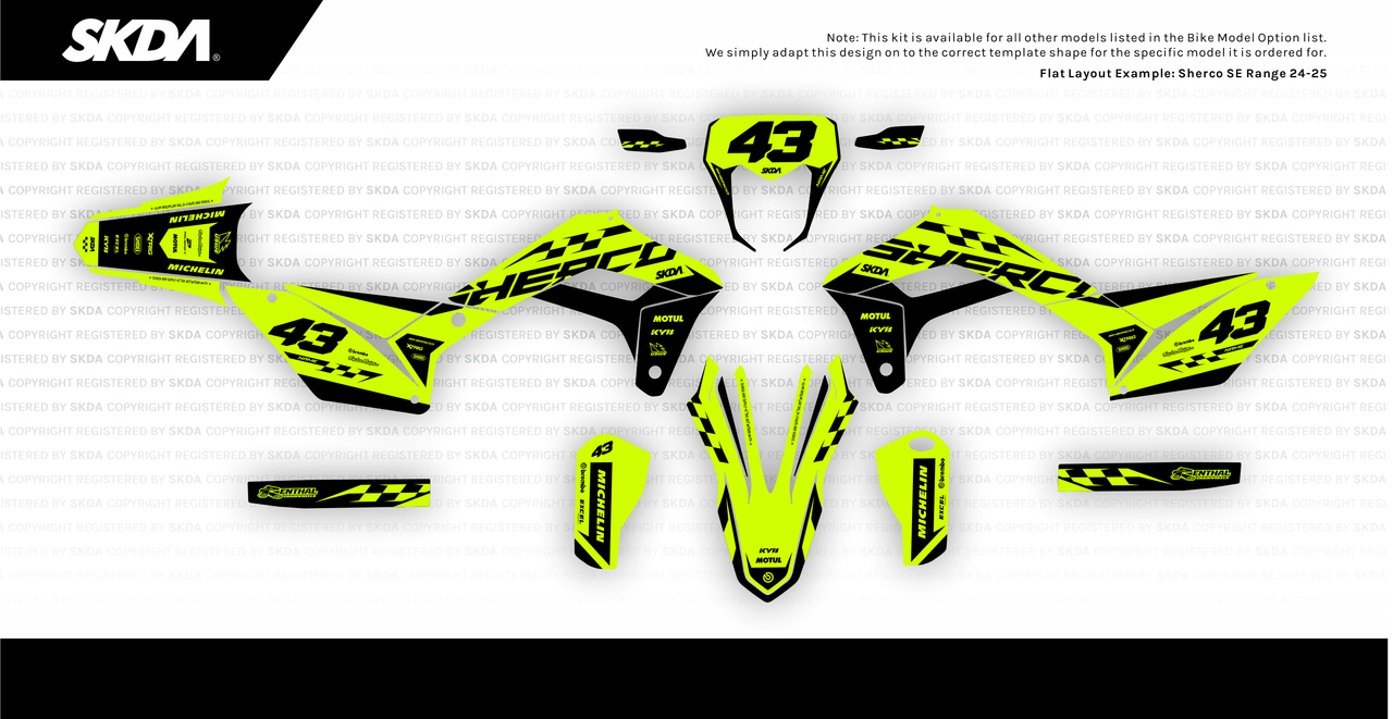 CLASH NEON Sherco Full Graphics Kit - SKDA - AU Store