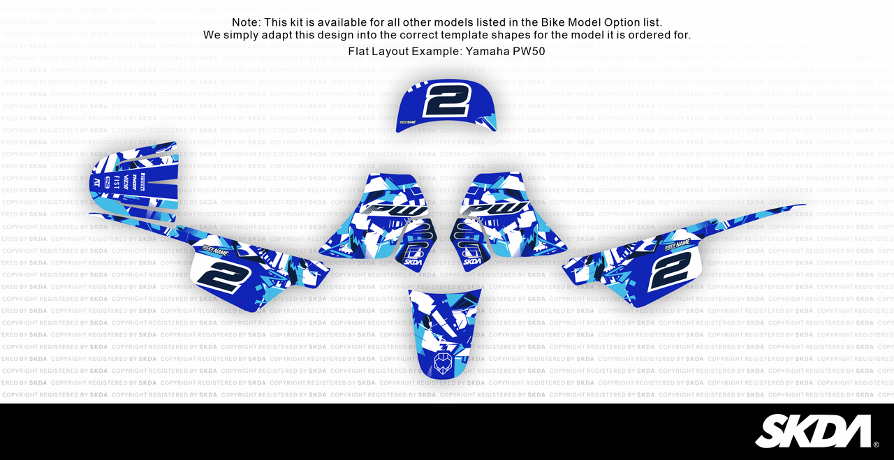 SHATTER Blue PW Full Graphics Kit - SKDA - AU Store