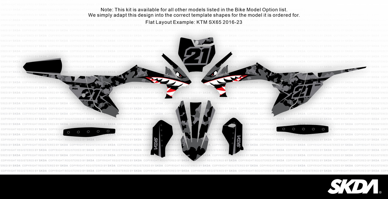 BOMBER Black KTM Mini Bike Full Graphics Kit - SKDA - AU Store